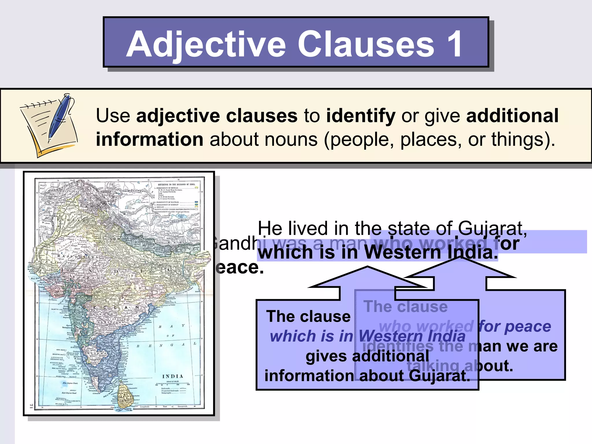 Adjectives clauses presentation | PPS