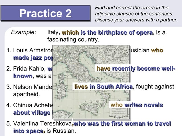 Adjectives clauses presentation | PPS | Physics | Science