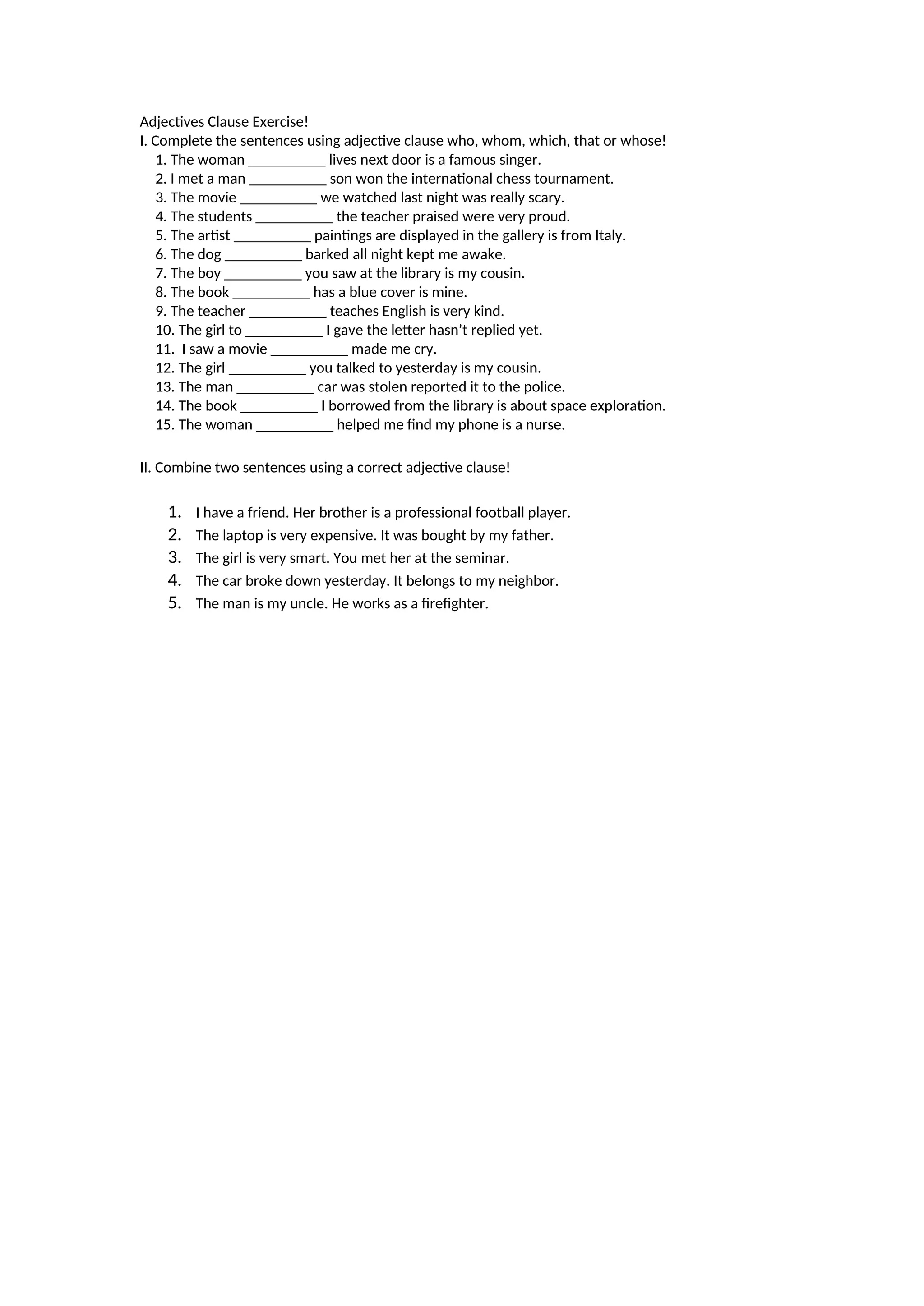 Adjectives Clause Exercise for senior high school.docx