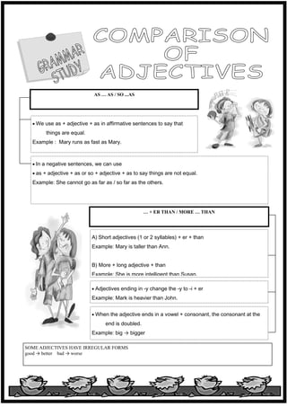 Adjectives Comparative + Homework (English Worksheet) | DOC