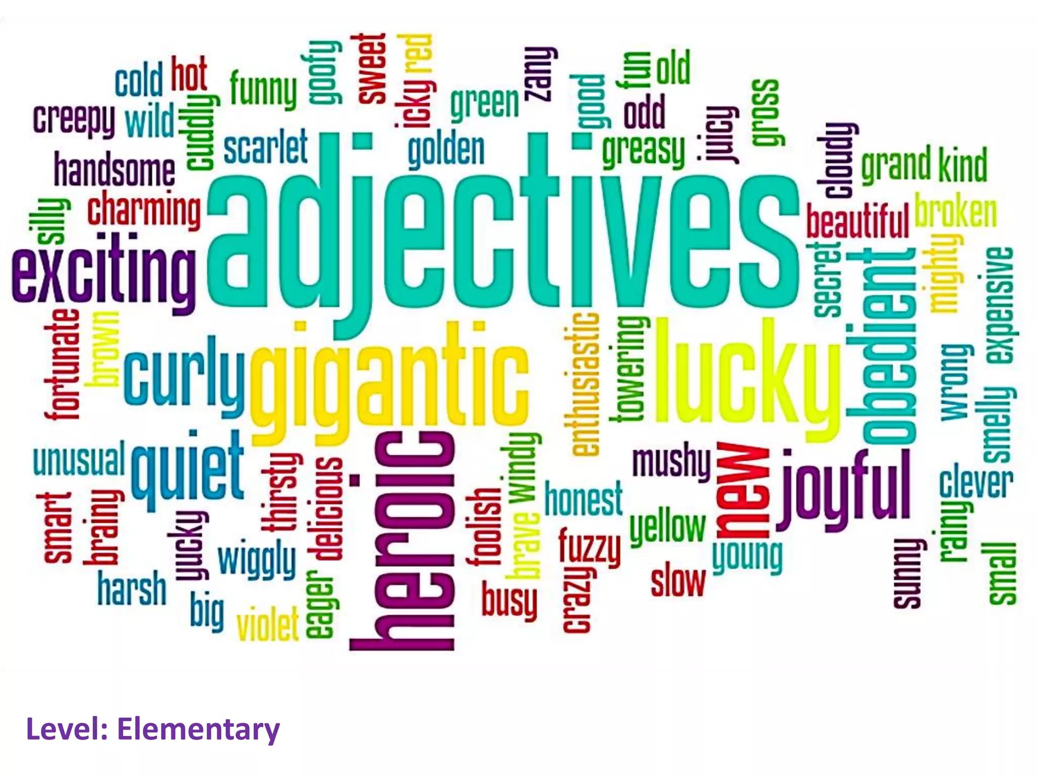 Adjectives - an introduction | PPT