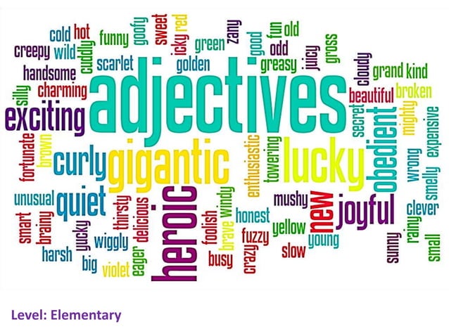 Adjectives - an introduction | PPT