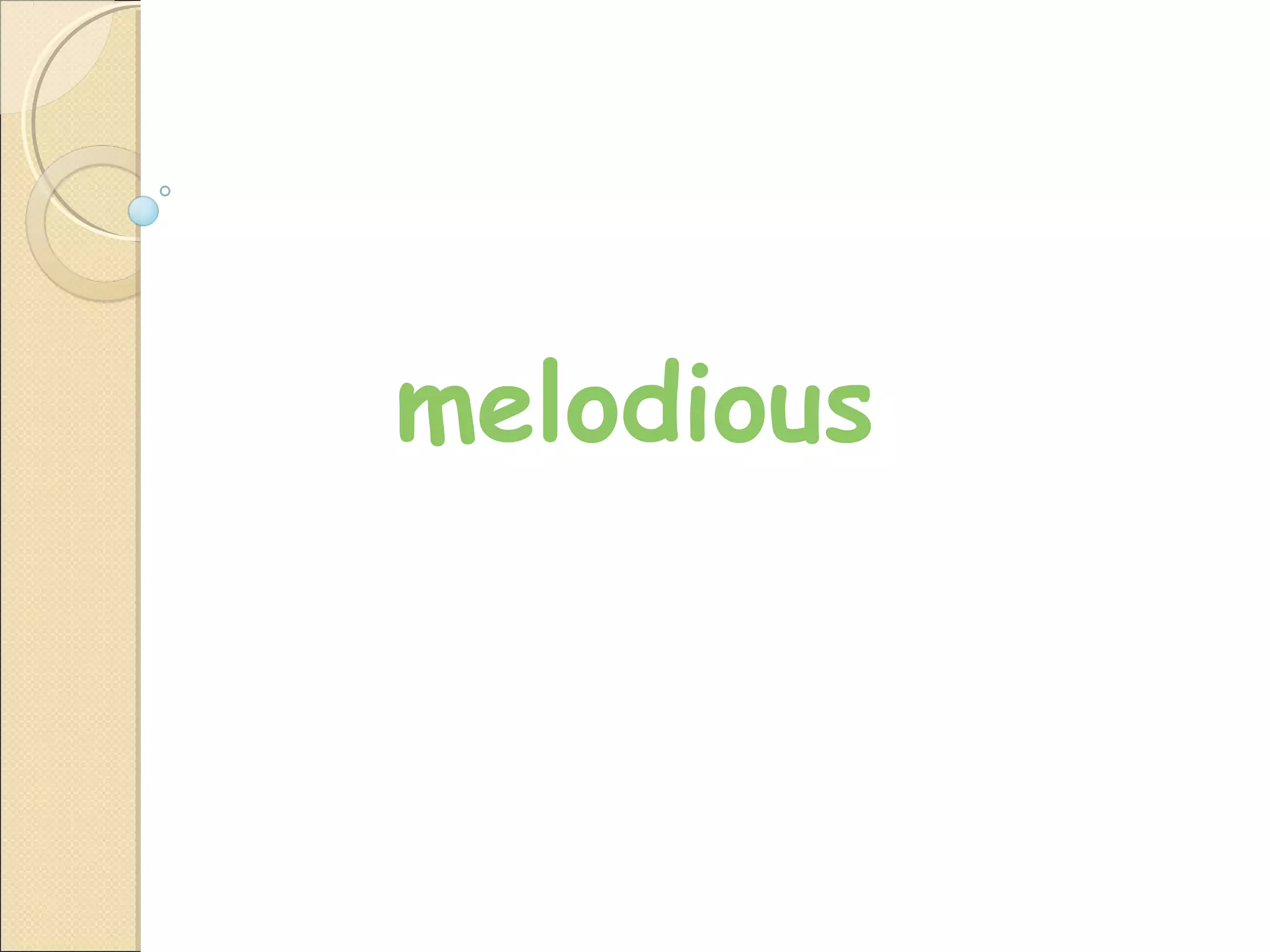 Adjectives describing music | PPT