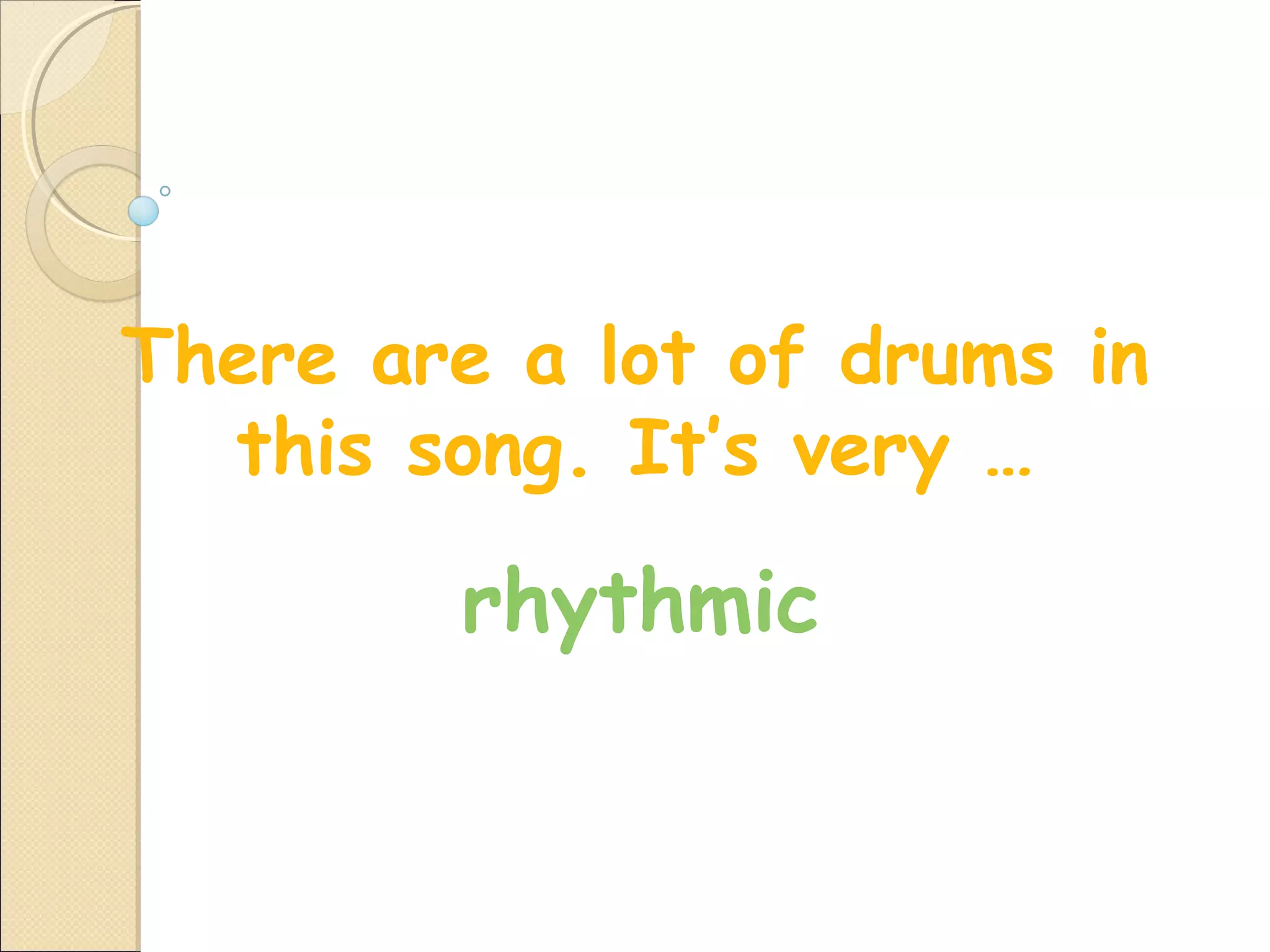 Adjectives describing music | PPT