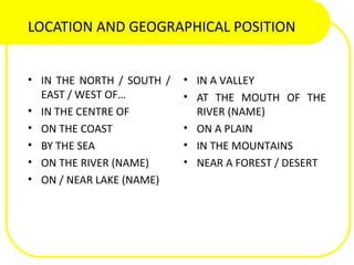 Adjectives describing places | PPT