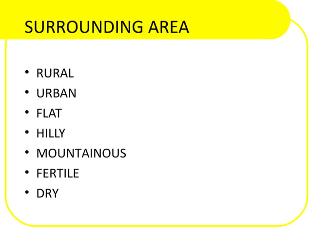 Adjectives describing places | PPT