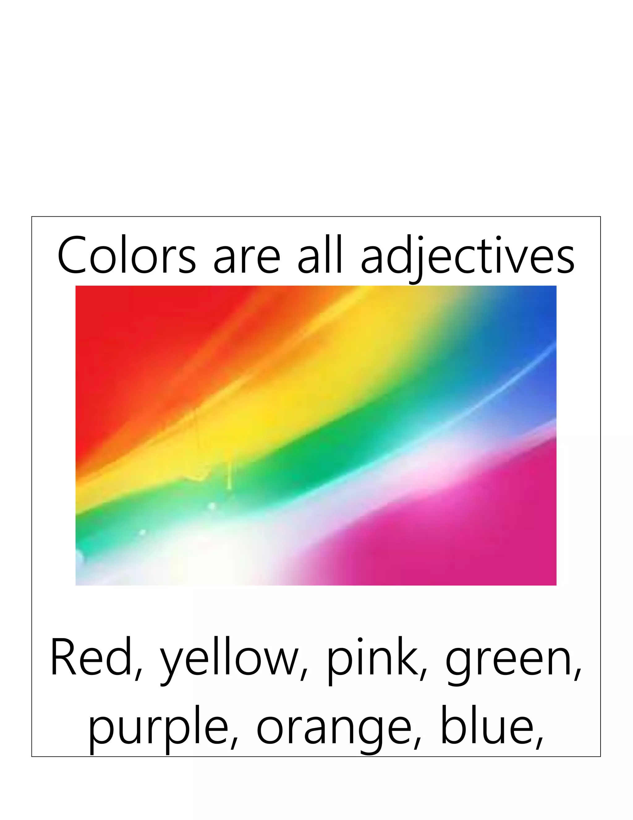 Adjectives Display | DOCX