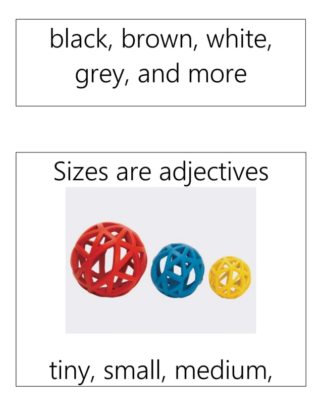 Adjectives display | DOCX