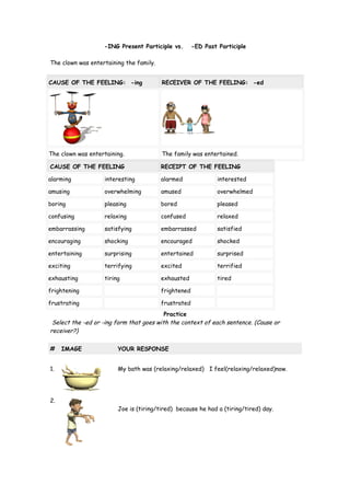 Adjectives ed ing | DOC
