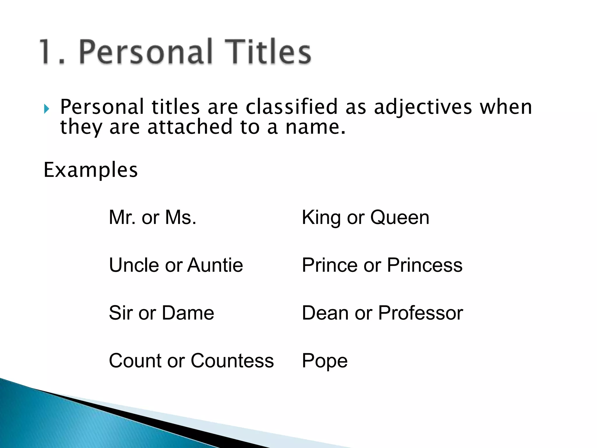 Adjectives final presentation by melita katrina marlyn | PPTX