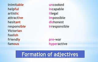 ADJECTIVES FINAL TEST ENGLISH GRAMMAR.pptx | Television | Entertainment