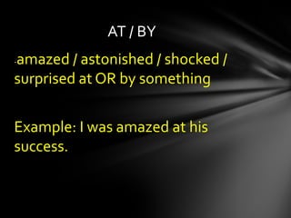 Adjectives followed by a preposition teacher's resource | PPT