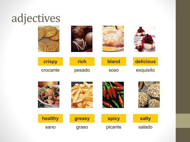Adjectives for food | PPTX