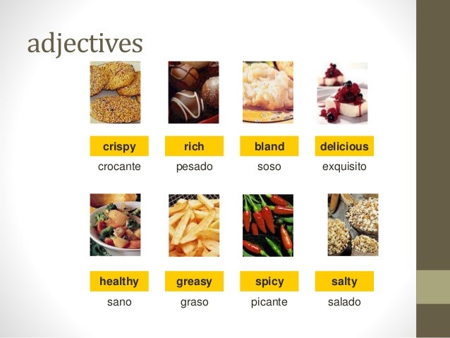 Adjectives for food