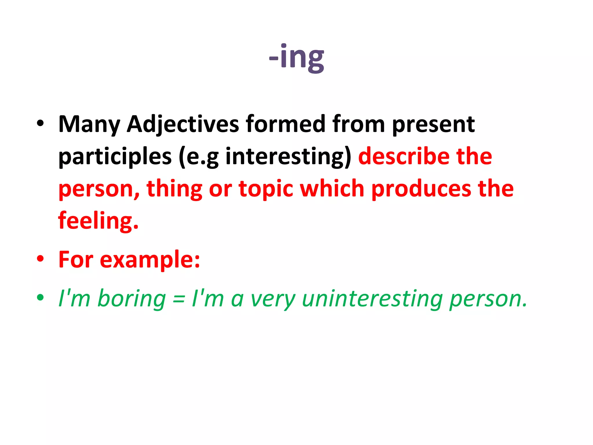 Adjectives main class | PPT