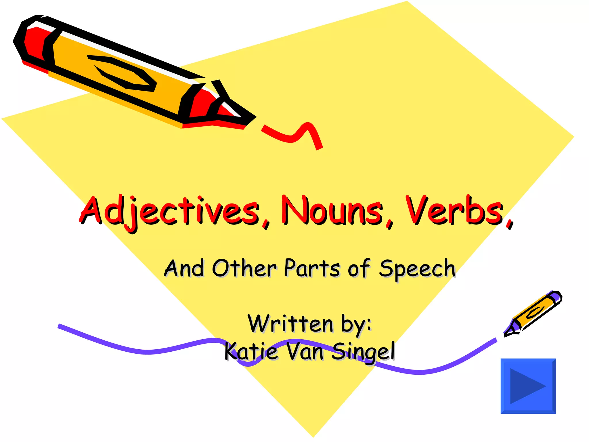 Adjectives, Nouns, Verbs, | PPT