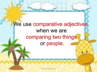 Adjectives of comparison | PPT