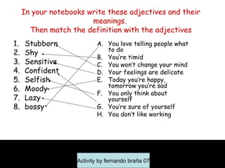 Adjectives of personality famous people-past simple | PPT