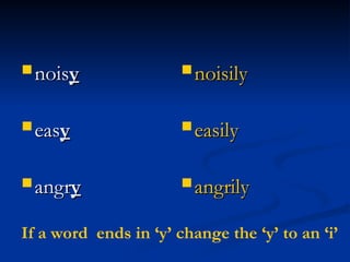 Adjectives OR adverbs en ingles/repasa.. | PPT