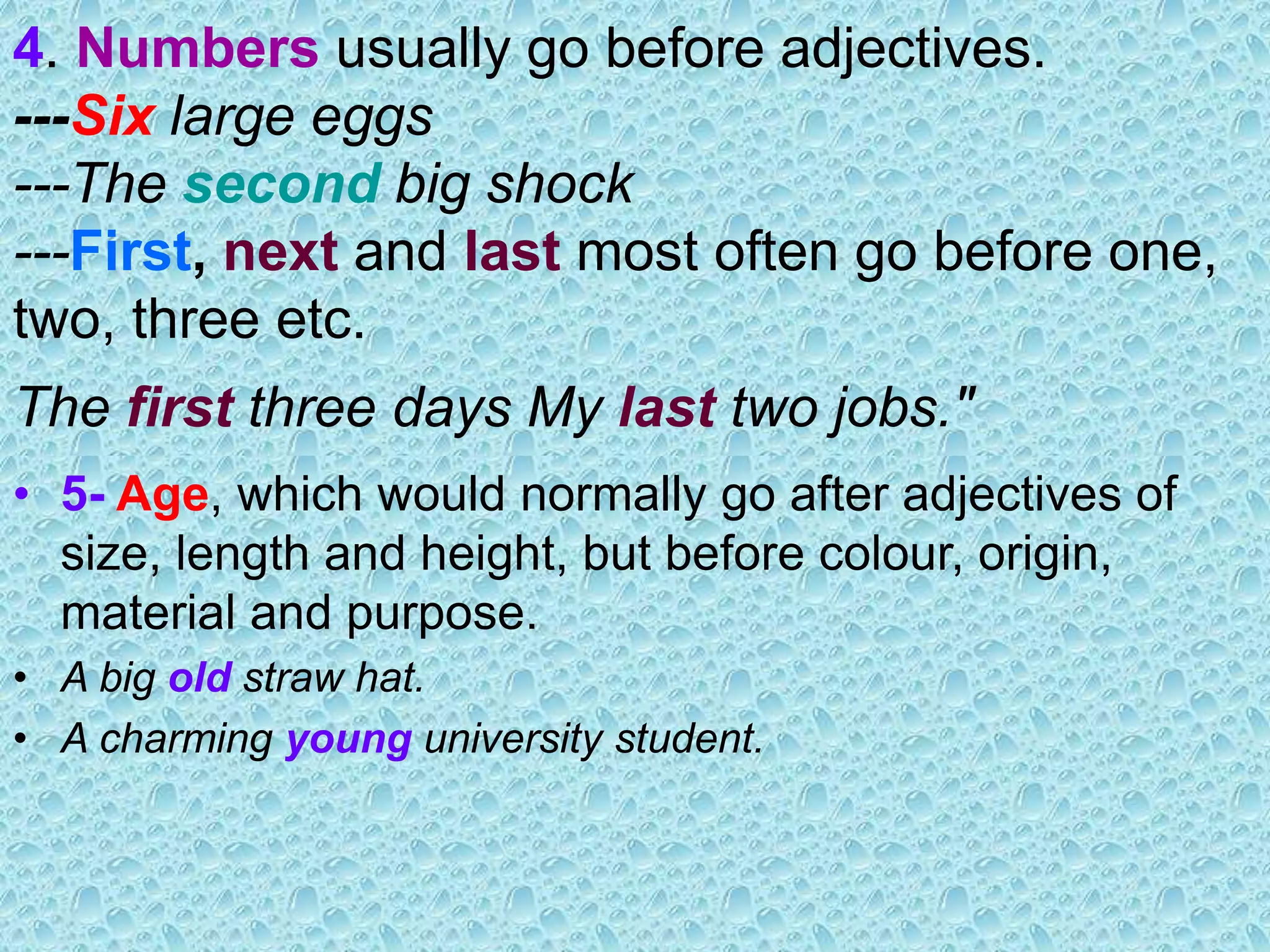 Adjectives order.ppt