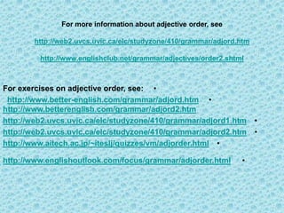 Adjectives order.ppt