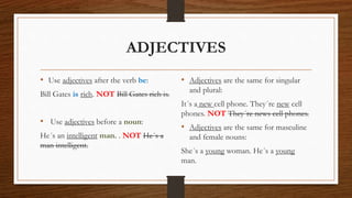 Adjectives plus exercises | PPTX | Smartphones | Consumer Electronics