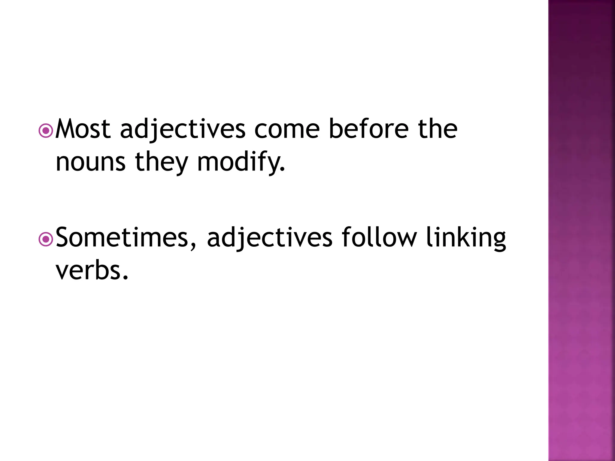 adjectives_ grade 6 powerpoint presentation | PPTX