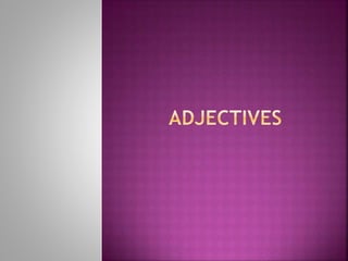 adjectives_ grade 6 powerpoint presentation | PPT