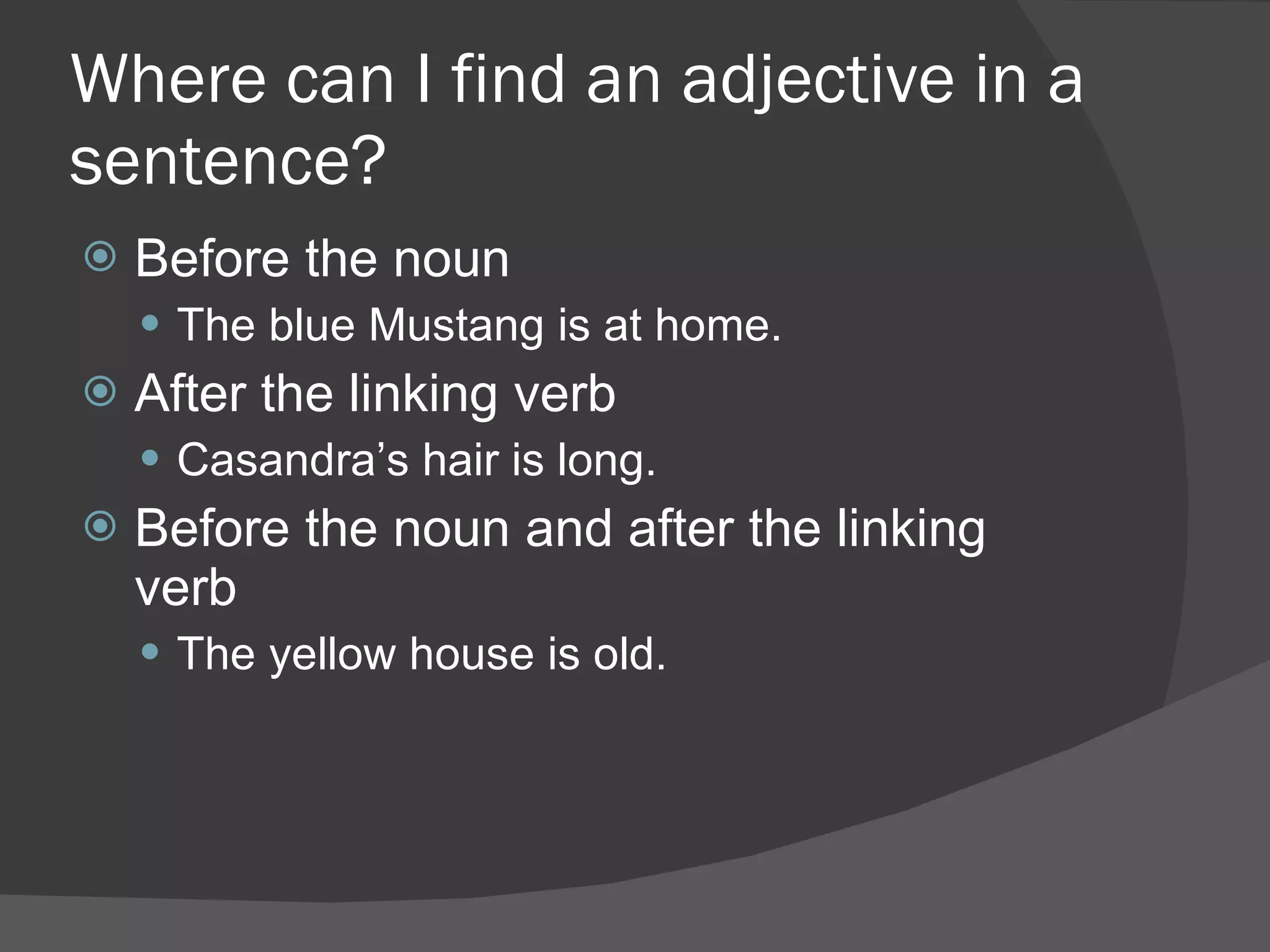 An Introduction to Adjectives | PPT