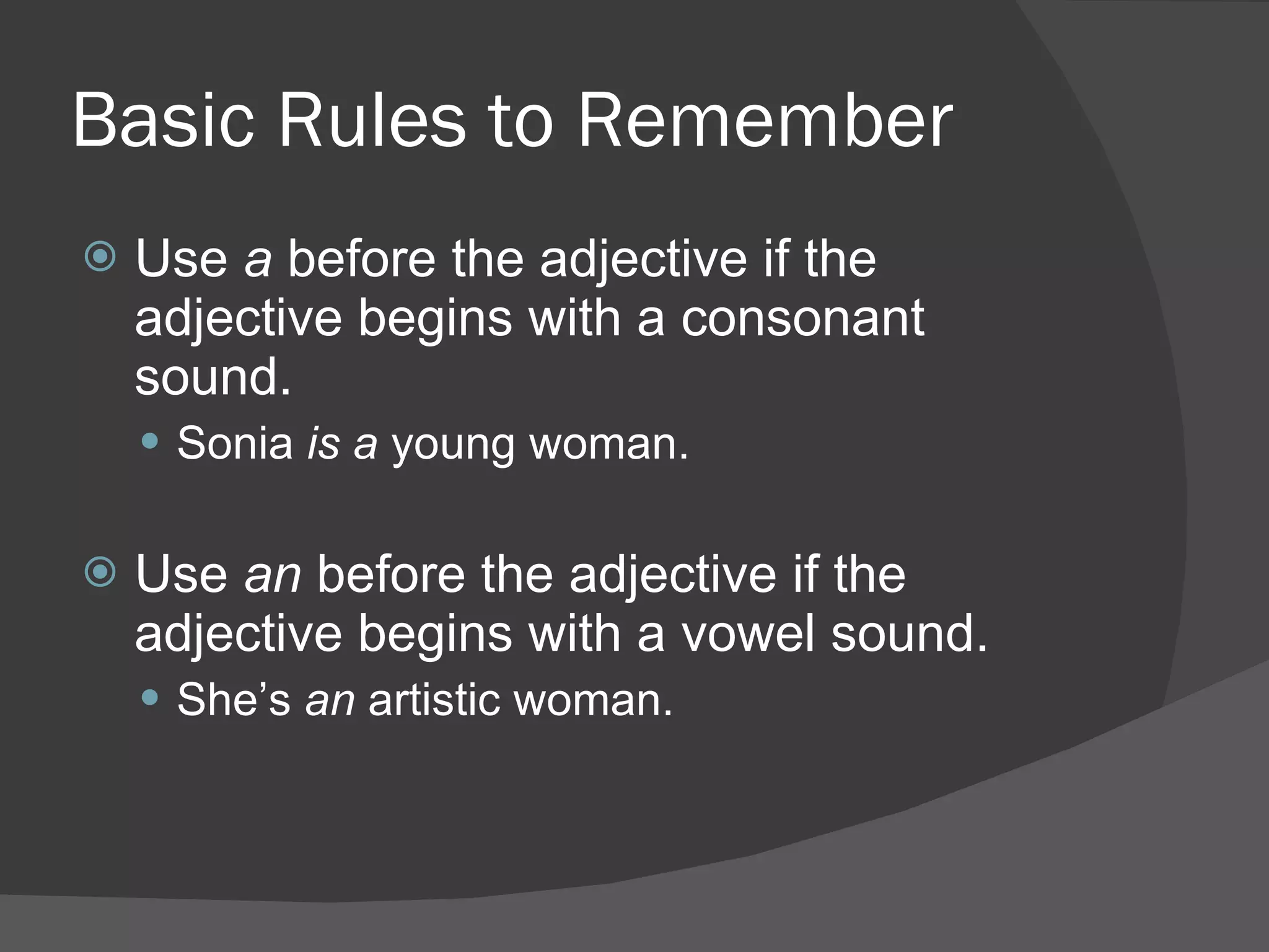 An Introduction to Adjectives | PPT