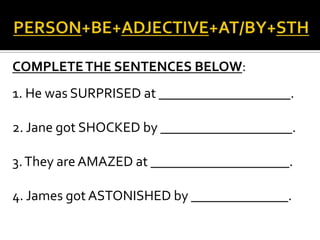 Adjectives + prepositions | PPTX