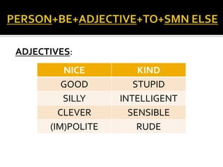 Adjectives + prepositions | PPTX