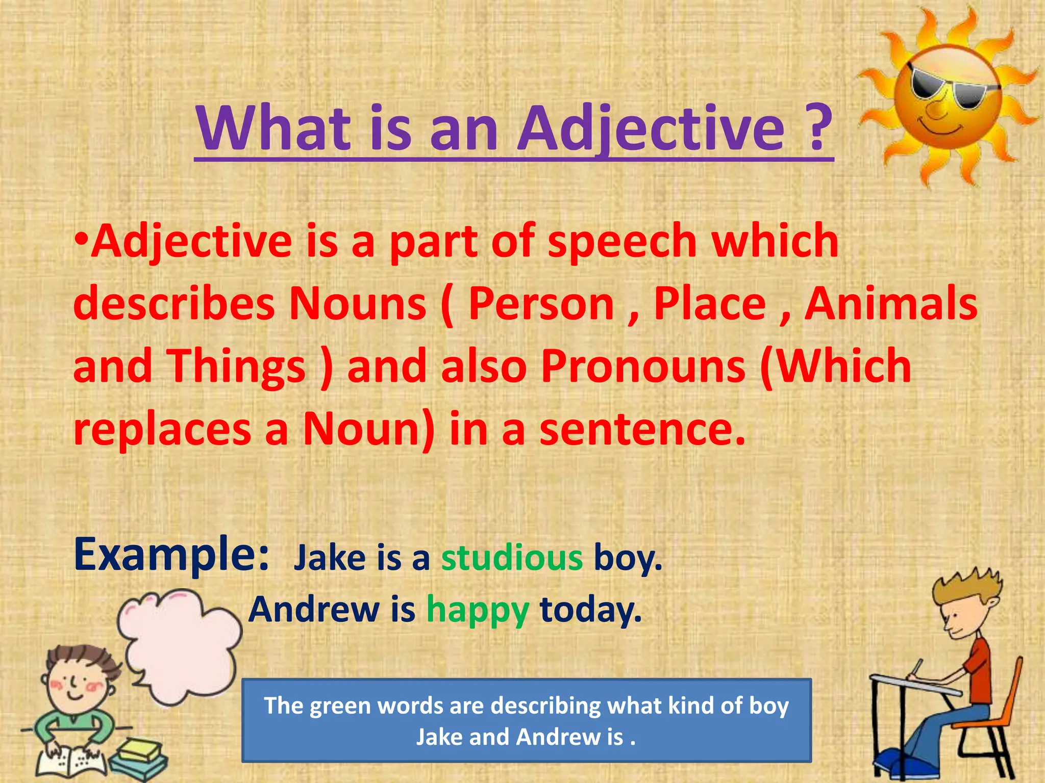 What is Adjective, Learn, Practice, enjoy | PPTX