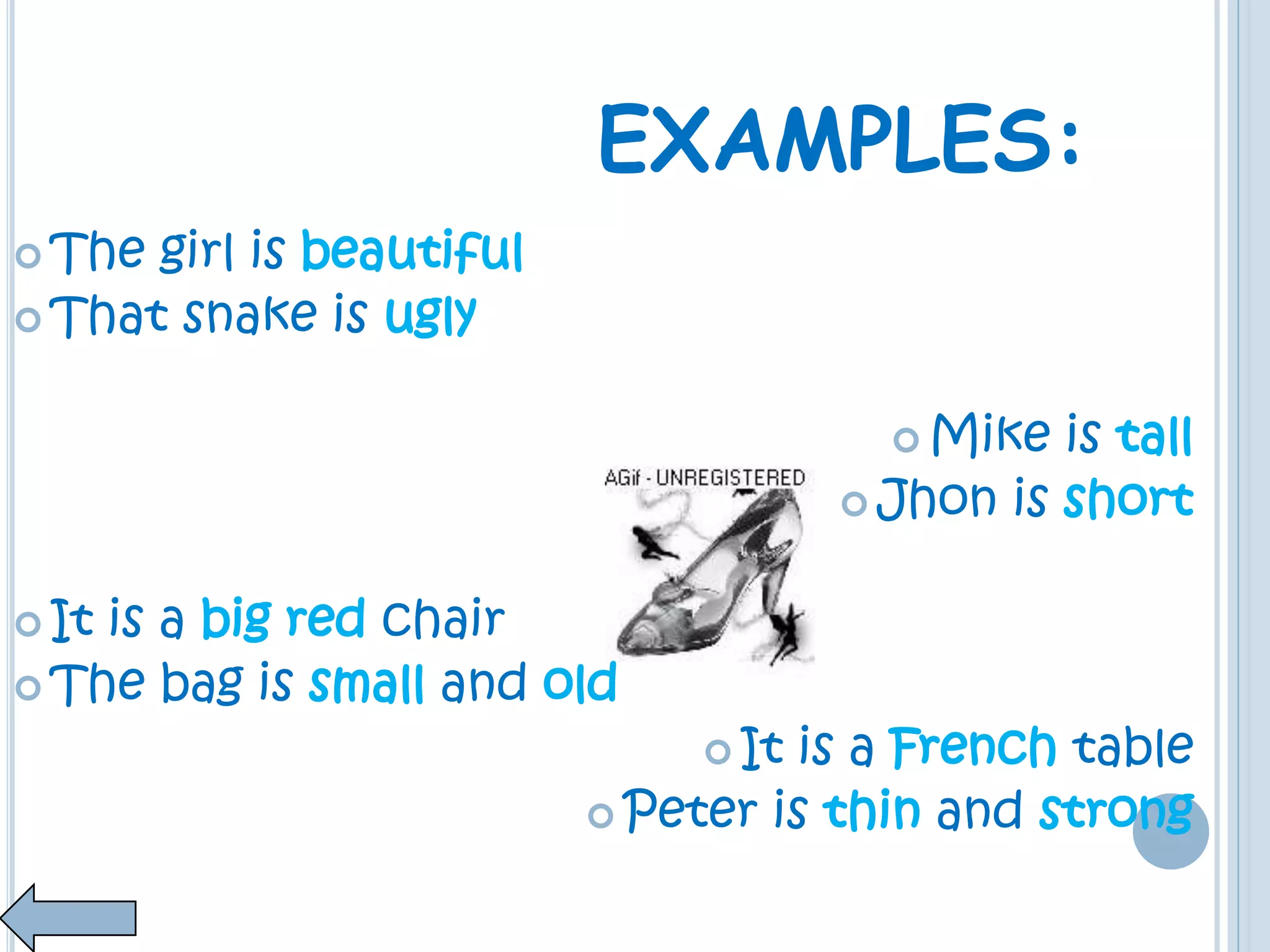 Adjectives slideshare | PPTX