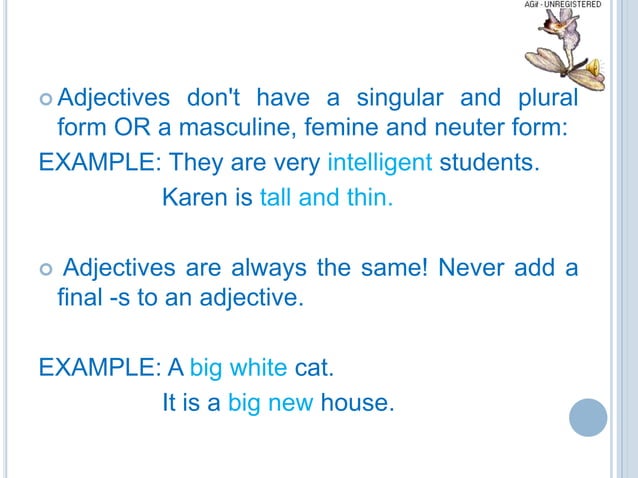 Adjectives slideshare | PPTX