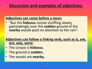 Adjectives slide share | PPTX