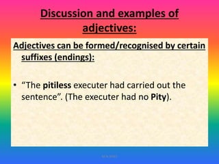 Adjectives slide share | PPTX