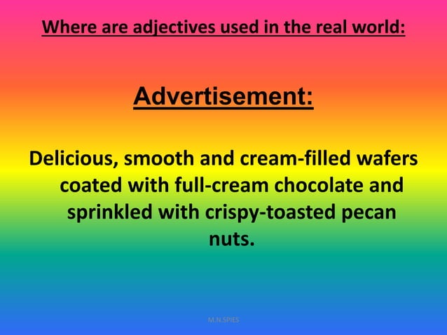 Adjectives slide share | PPTX