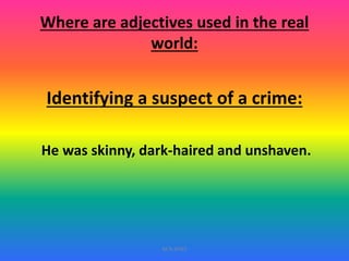 Adjectives slide share | PPTX