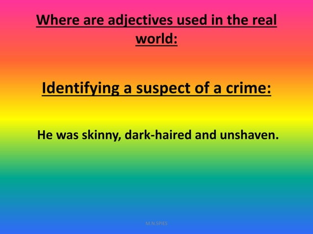 Adjectives slide share | PPTX