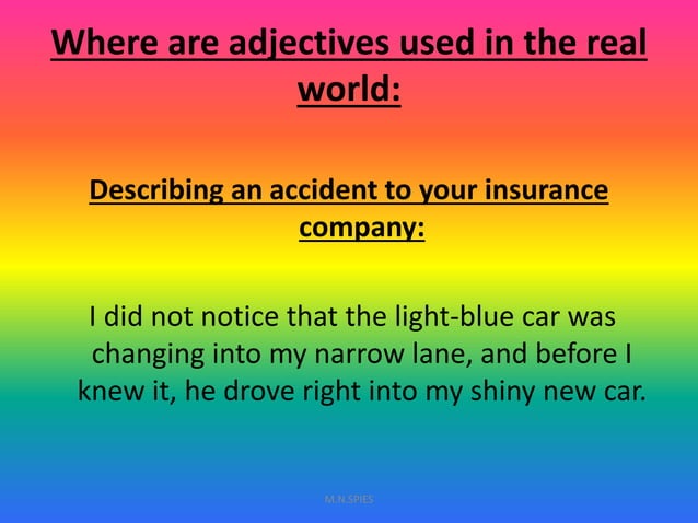 Adjectives slide share | PPTX