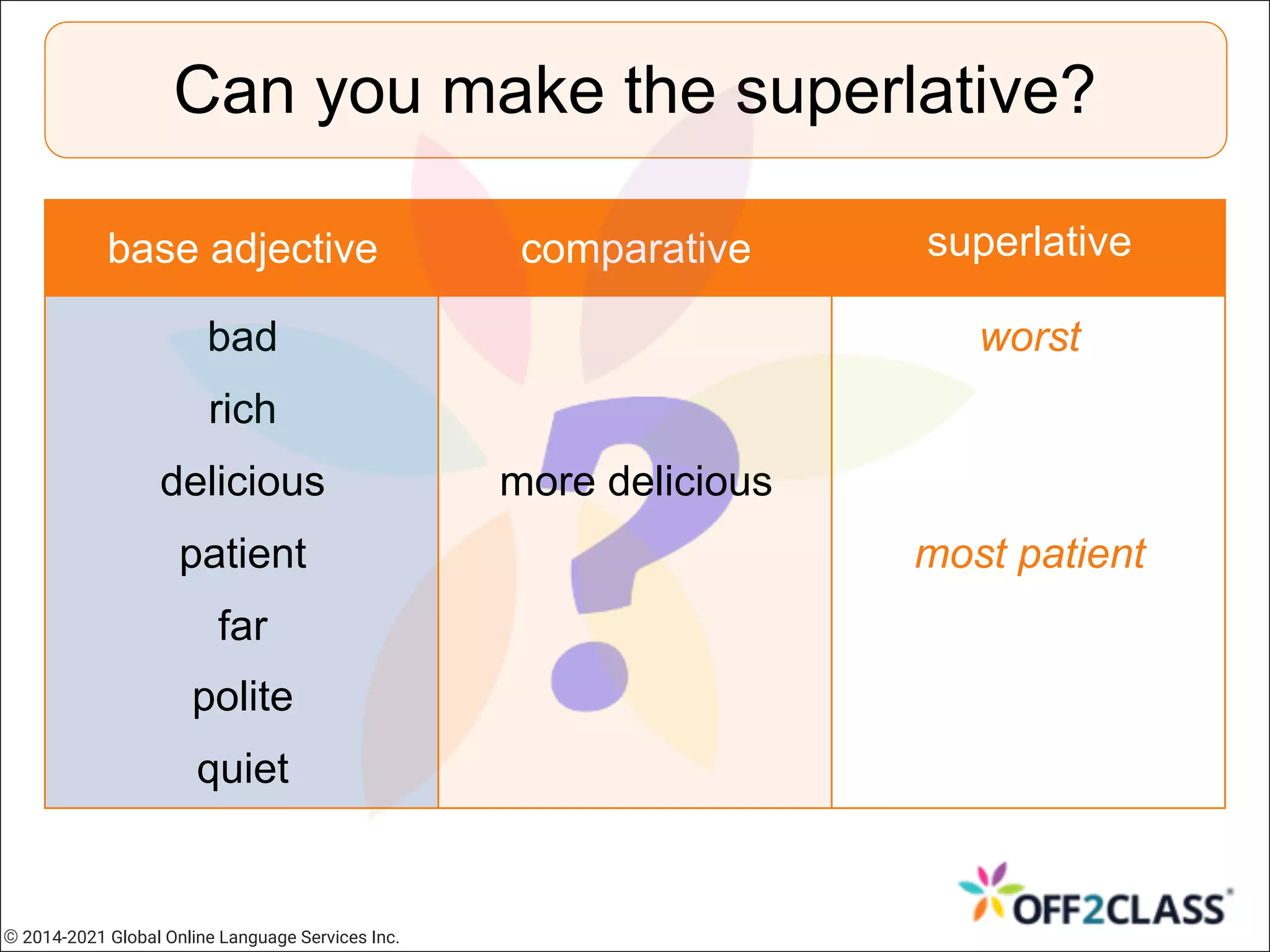 Superlative Adjectives: A Free ESL Lesson Plan Download | PDF