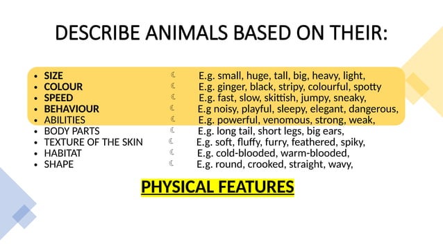 Adjectives to describe animals - vocaulary.pptx