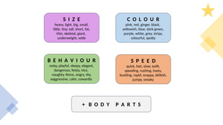 Adjectives to describe animals - vocaulary.pptx