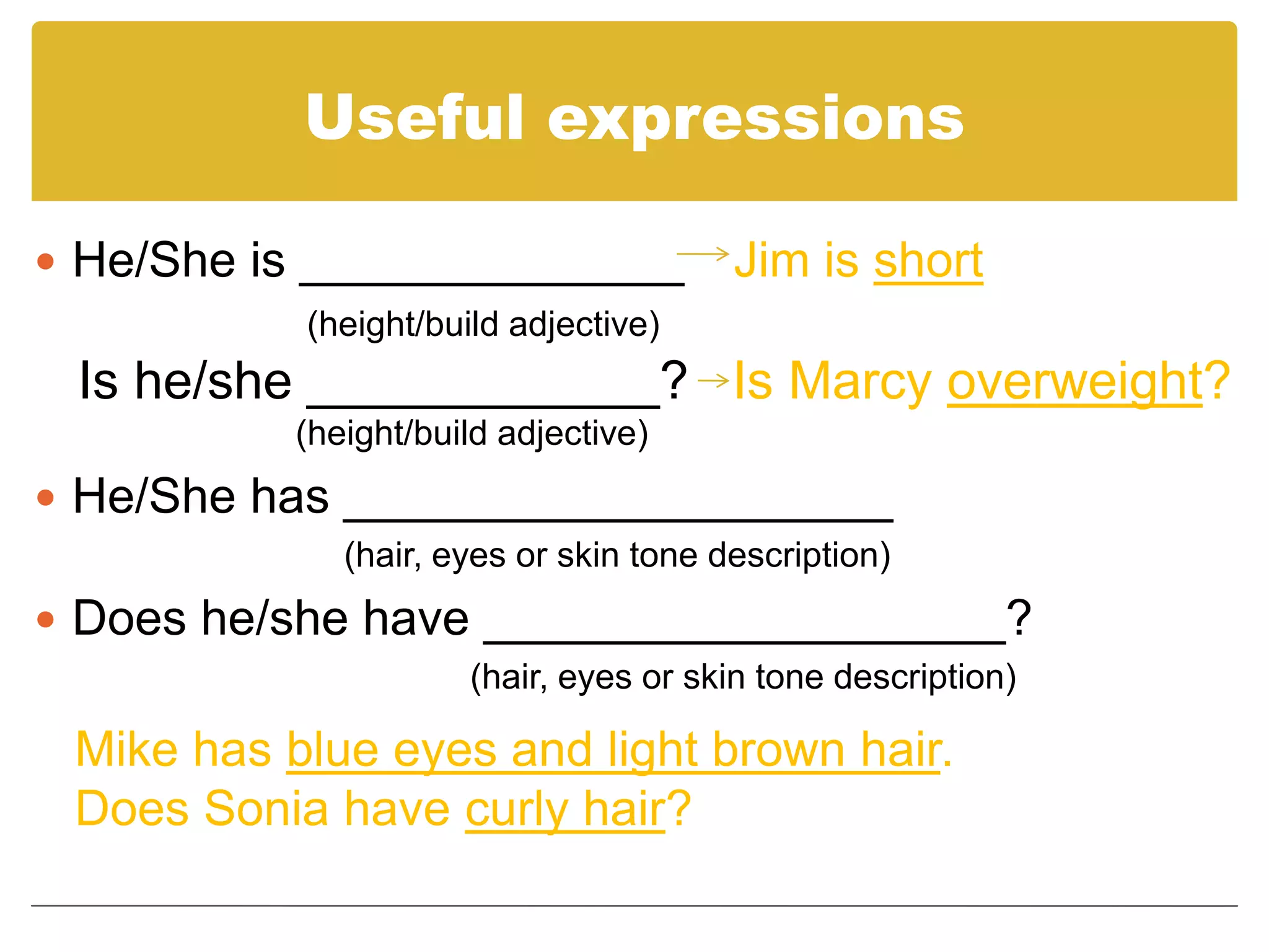Adjectives to describe people | PPTX
