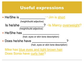 Adjectives to describe people | PPTX