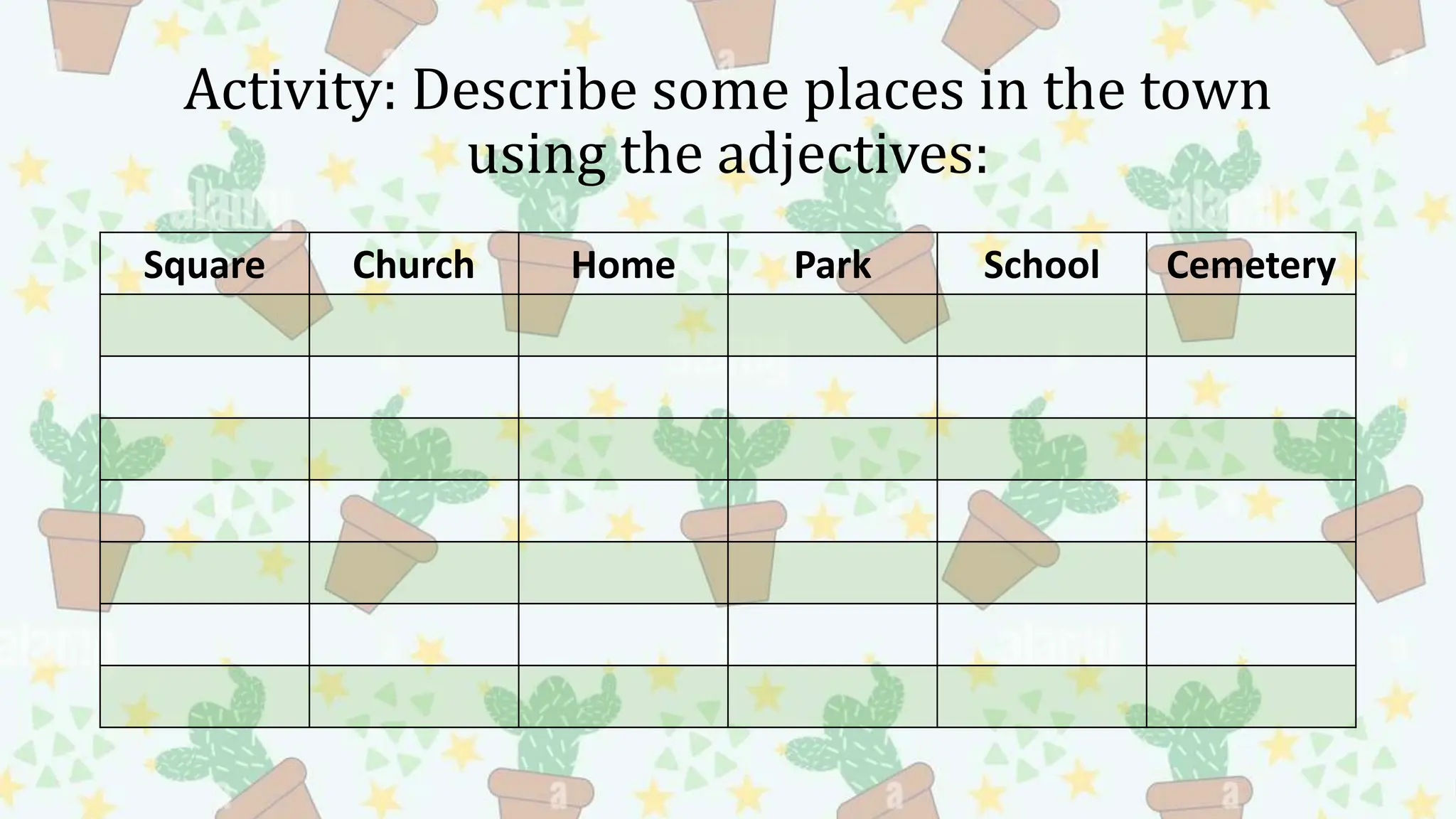 Adjectives to Describe Places with exercises.pptx