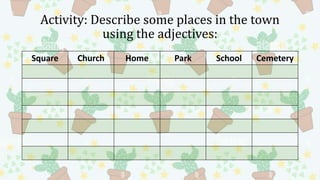 Adjectives to Describe Places with exercises.pptx
