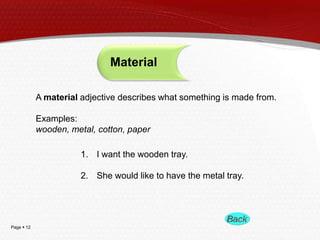 Adjectives (to use) | PPT