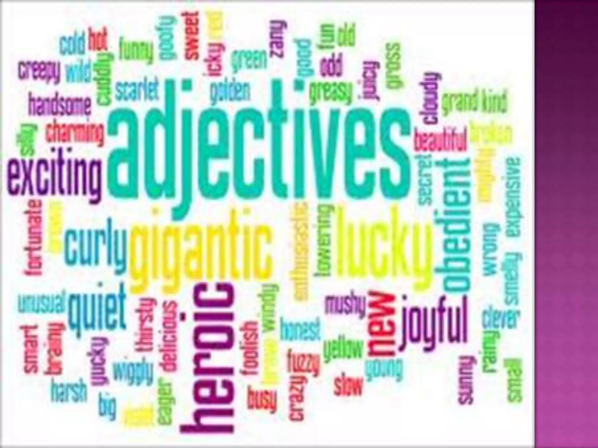 Adjectives vocabulary | PPTX